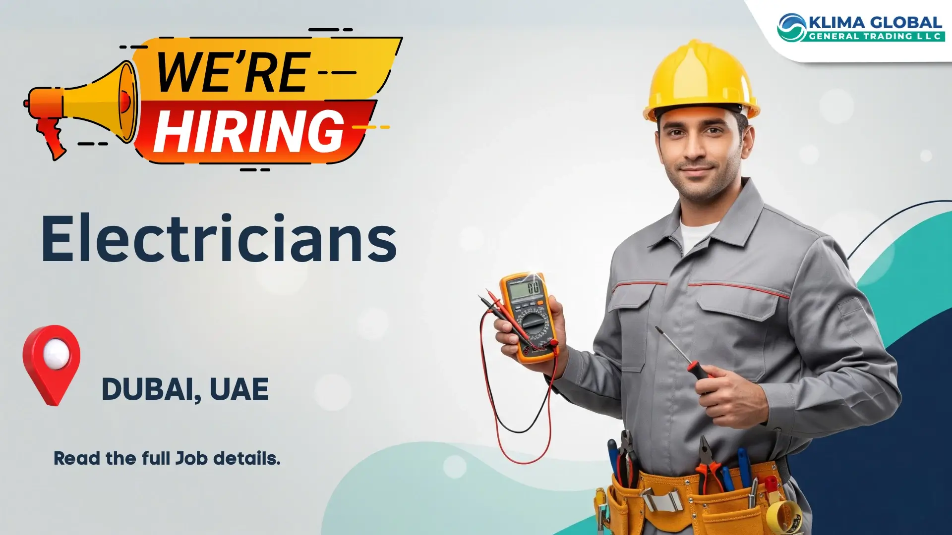 Now Hiring: Electrician – Dubai | Klima Global Careers